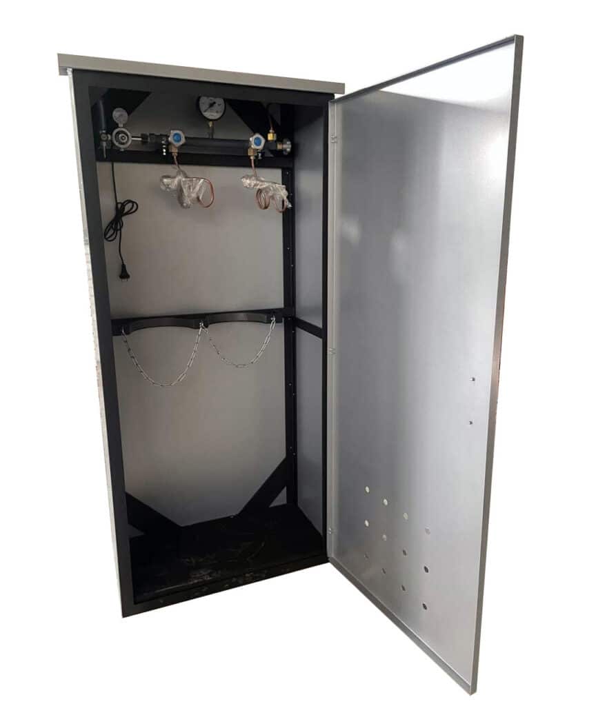 Gas manifold cabinet for 2 cylinders Plazmamax